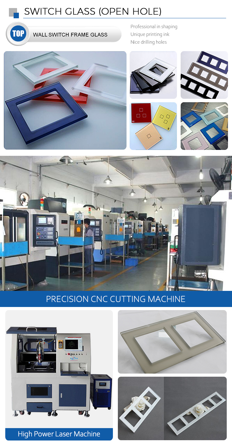 Custom Custom open-hole toughened glass panel Corning Gorilla Glass